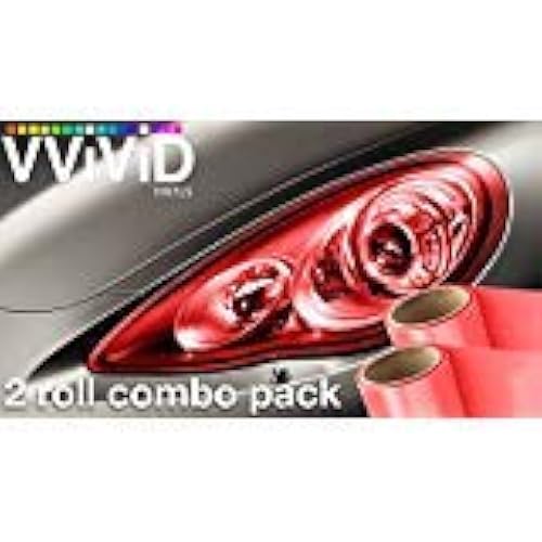 VViViD Red Gloss Vinyl Headlight Foglight Transparent Wet Tint Wrap ...