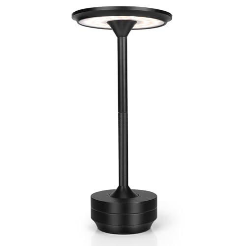 ZWOOS Battery Operated Lamp for Bedroom, Dimmable Cordless Lamp for ...