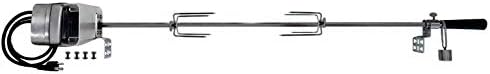 OneGrill Heavy Duty Stainless Steel Universal Grill Rotisserie Kit - 13 Watt 50 lb. Stainless ...