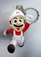 Amazon.com: MARIO BROS.: White overalls fire Mario key chain: Toys & Games