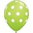 Amazon.com: 11 Inch Big Polka Dots Lime Green Balloons : Toys & Games
