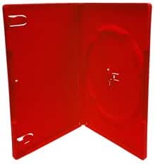 100 Standard Solid Red Color Single DVD Cases : Electronics