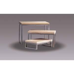 Amazon.com: Table Top Riser Set of 3, Metal and Wood: Industrial ...