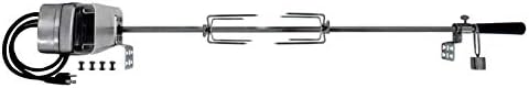 OneGrill Heavy Duty Stainless Universal Grill Rotisserie Kit with 13 Watt 50 lb. Stainless ...