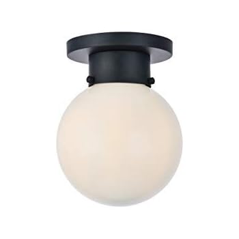 1-Light Flush Mount in Black - - Amazon.com