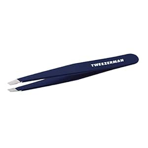 Amazon.com: Tweezerman Exclusive Evening Blue Mini Slant Tweezer ...