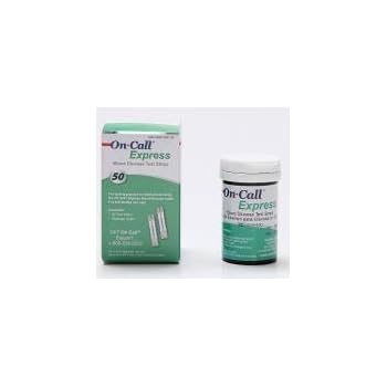 Amazon.com: On Call Express Blood Glucose Diabetic Test Strips- 200 ...