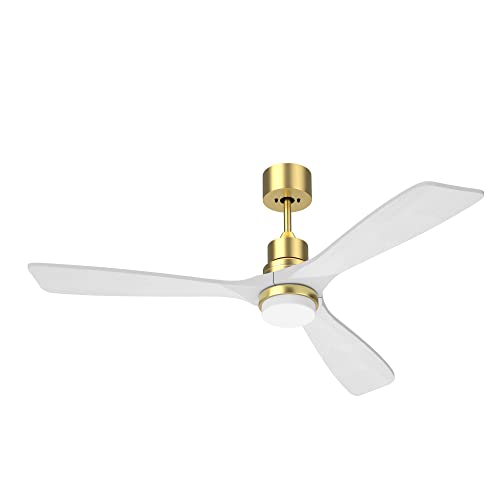 Obabala 52" White Ceiling Fans with Lights Remote Control Modern 3 ...