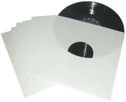 Amazon.com : 100 White 45 RPM 7" Paper Record Sleeves Acid Free Vinyl ...
