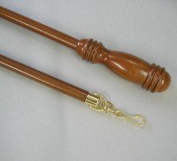 Walnut Wood Curtain Draw Rods/Pulls 73cm: Amazon.co.uk: Kitchen & Home