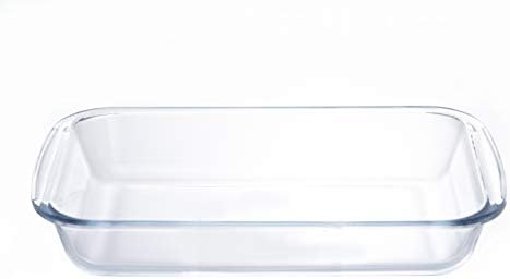 Taliona Rectangle Glass Baking Dish - 1Liter, Clear, Borosilicate Glass ...
