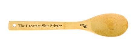 Amazon.com: Engraved Bamboo Spoon - The Greatest Shit Stirrer: Handmade