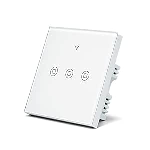 Tata Power EZ Home Wifi Smart Touch Panel Switch, 3 Channel, Alexa ...