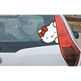 Amazon.com: Window Vinyl Decal Sticker Hello Kitty Car Sticker (4 ...