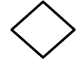 Amazon.com: Diamond Outline Only, Vinyl Car Decal, 'White', '5-by-5 ...