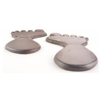 Amazon.com : Pair of Cast Iron Feet Stepping Stone Stones Home Decor ...