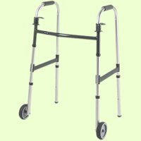 Invacare Dual Release Paddle Walker with Wheels-Junior: 3 inch wheels ...