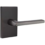 Emtek Privacy Set, Modern Rectangular Rosette, Helios Lever, Oil Rubbed ...
