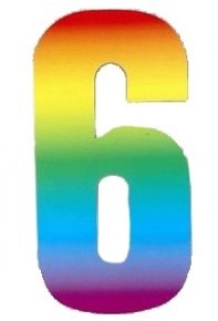 Rainbow Wheelie Bin Number Stickers (Number 6): Amazon.co.uk: Kitchen ...