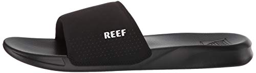 Reef One Slides for Men - Comfortable Mens Slides Sandals, Black, 10 ...