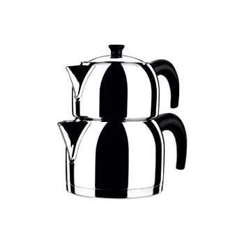 Amazon.com | Turkish Double Tea Kettle Pot - Samovar Style Water Boiler ...