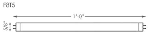F8T5/CW 8 watt 12 inch Fluorescent Light Bulb F8T5 Cool White T5 8w ...