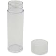Amazon.com: COIN STORAGE TUBES, round clear plastic w/ screw on tops ...