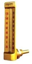 CNJW Brass 90 Degree Angle V-Shape Thermometer 6" Case, Range: 0-100 C ...