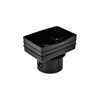 Plastic Universal Downspout to Drain Tile Adapter (4X6X4, BLACK ...