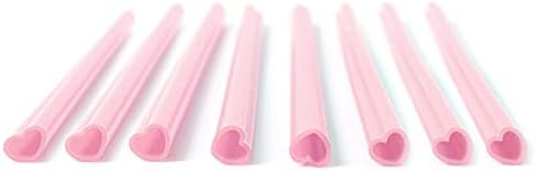 سعر PRATIQUE 8 PCS Heart Shaped Straws Recyclable Drinking Cute Straw ...