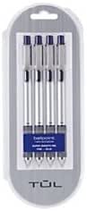 Amazon.com : TUL BP3 Ballpoint - 4 Pack, Retractable, Fine 0.8mm, Blue ...