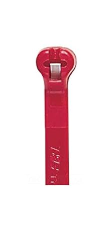 Amazon.com: Ty-Rap TY25M-2 Cable Tie 50 lb. 7" Red Nylon with Stainless ...