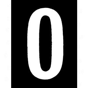 Amazon.com: 1.5" - 0 White Masked Silhouette Number (12 pieces ...