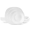 Bormioli Rocco Parma 18 piece Dinnerware Set, Tempered Opal Glass ...