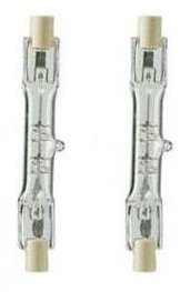 Twin Pack 150w 78mm Tungsten Linear R7s Halogen Floodlight Security ...