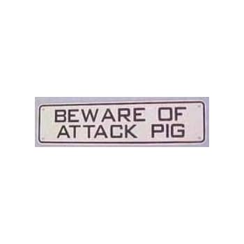 Amazon.com : Attack Pig Sign : Patio, Lawn & Garden
