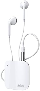 inkax HP-12 With Microphone Earphones Headphones Business COLLAR-CLIP ...