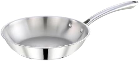 Bohara Stainless Steel Kitchen Utensils Indian Style Frying Pan, Silver ...