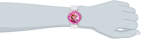 Disney Kids' FZN3550 "Frozen Anna and Elsa" Watch with Pink Rubber Band ...