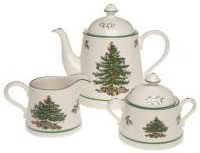 Amazon.com | Spode Christmas Tree 3-Piece Tea Set: Tea Services: Tea Sets