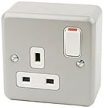 MK Metalclad Plus K2977 ALM 13 amp 1-Gang Double-Pole Switch Socket ...