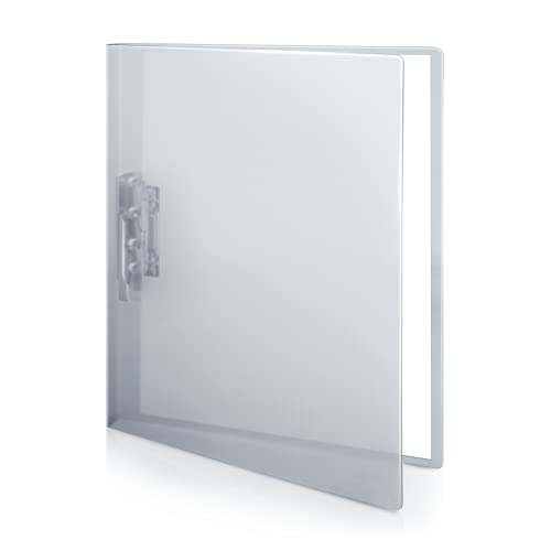 CRANBURY Punchless Binder - (Gray) Clamp Binder Holds 100 8.5x11" Pages ...