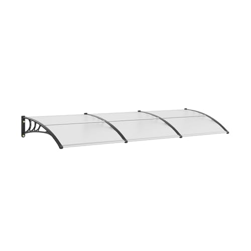 VEVOR Window Door Awning Canopy 120" x 40", UPF 50+ Polycarbonate Entry ...