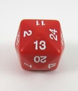 Amazon.com: Koplow Games Red 24 Sided Dice 1 Each: Toys & Games