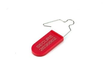 Plastic Padlock Security Seal with Metal Wire-Red-100 pack: Amazon.com ...