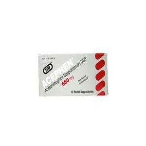 Amazon.com: Acephen Acetaminophen Suppositories 325Mg, 12 Ea: Health ...