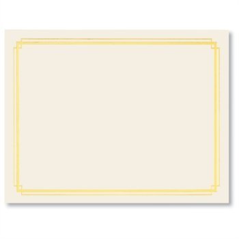 Buy Cream Specialty Certificates, 50 Count Blank, Gold Foil Border ...