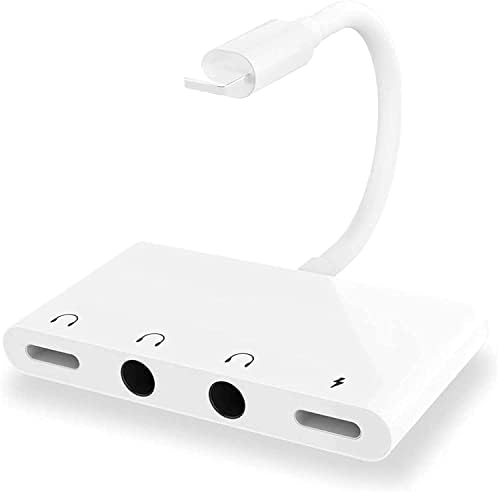 Excefore Headphone Jack Adapter for iPhone, Aux Audio Earphone Splitter ...