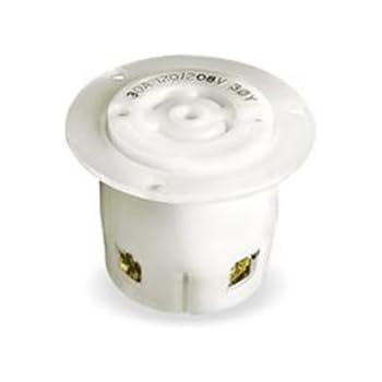 Hubbell HBL2816 AC Flanged Outlet NEMA L21-30 Female White - Electric ...