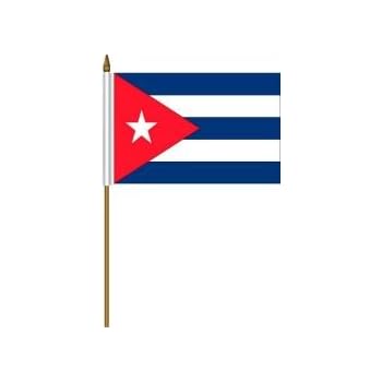 Amazon.com : Cuba 4 x 6 inch World Stick Flag made in USA by Annin ...